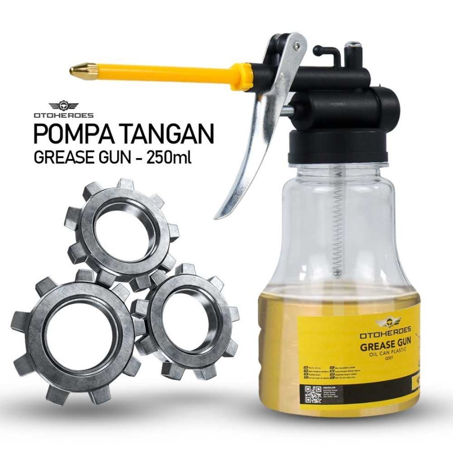 Jual POMPA TANGAN MINYAK GEMUK OLI GREASE GUN 250ML | Shopee Indonesia