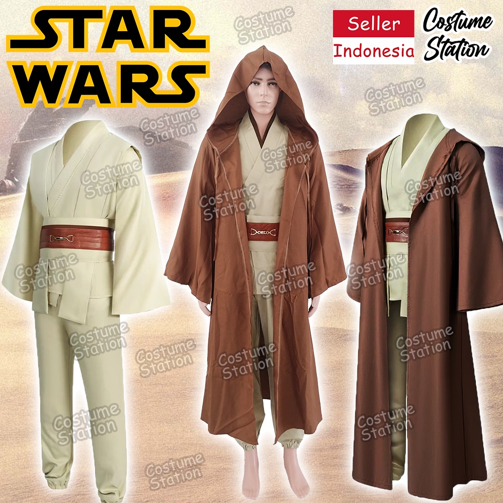 Jual Kostum Star Wars Jedi / Costume Obiwan Kenobi dewasa | Shopee ...