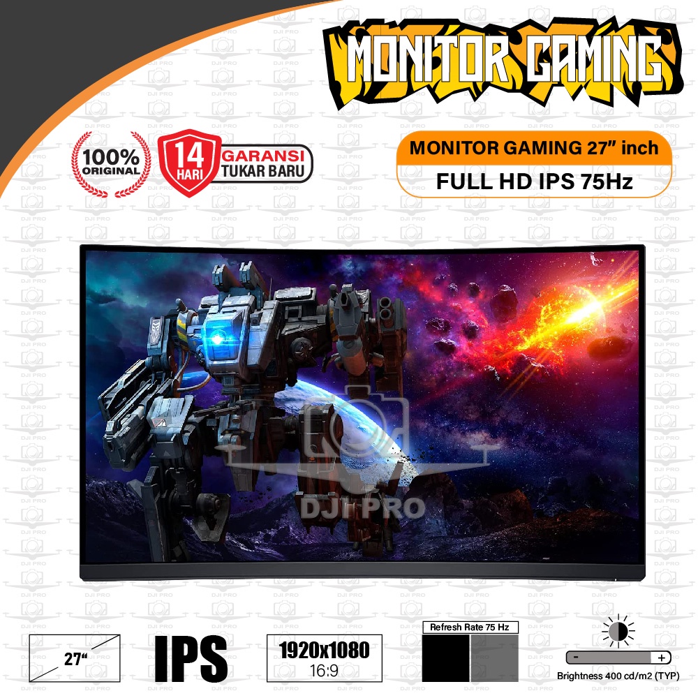 Jual Monitor Gaming 27 Inch Full HD 1080P 75Hz IPS TV | Shopee Indonesia
