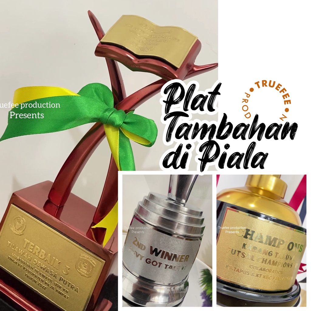 Jual ADDITIONAL TAMBAHAN PLAT DI PIALA: BAHAN KUNINGAN ATAU STAINLESS ...