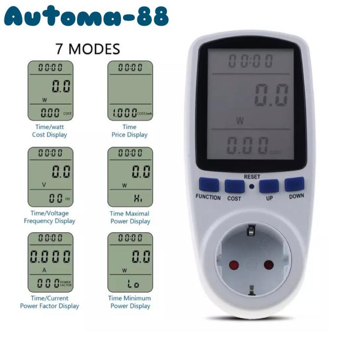 Jual Power meter pengukur Daya listrik digital AC biaya PLN Watt KWH Volt | Shopee Indonesia