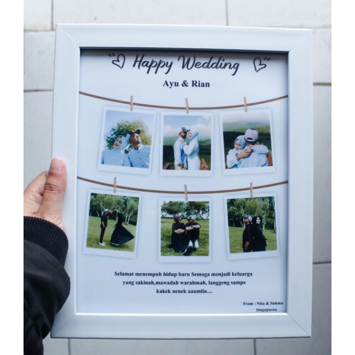 Jual edit polaroid frame kaca 10R(FreeExtraPacking) | Shopee Indonesia