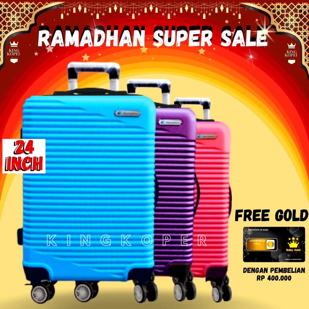 Jual Koper 24 inch Polo Happy 802 ukuran bagasi/koper murah/fiber ...