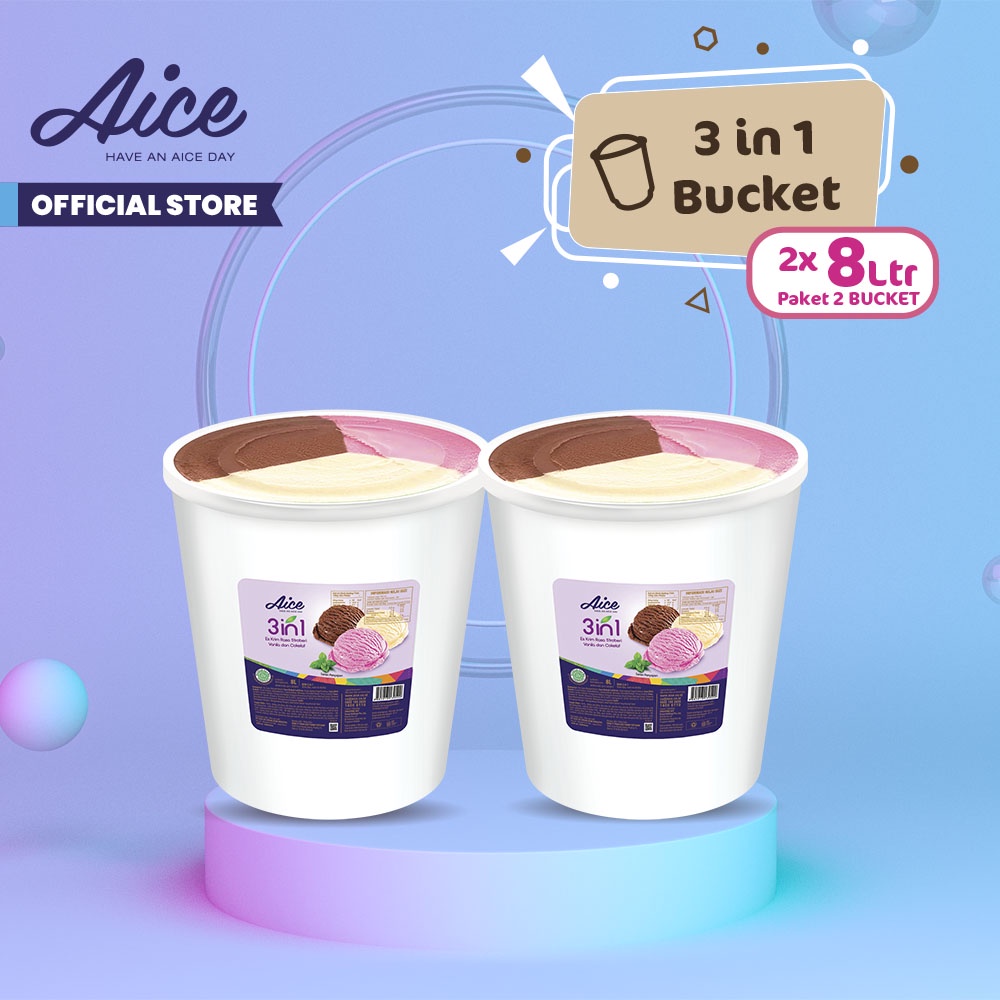 Jual AICE Bucket Ice Cream Es Krim Ember 8L (1 karton = 2 Pcs ) Eskrim ...