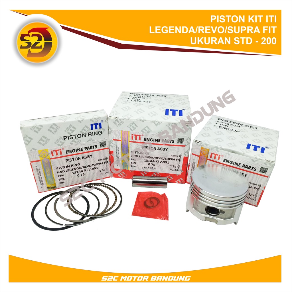 Jual PISTON KIT ITI LEGENDA REVO SUPRA FIT UKURAN STD - 200 FIM41 PEN ...