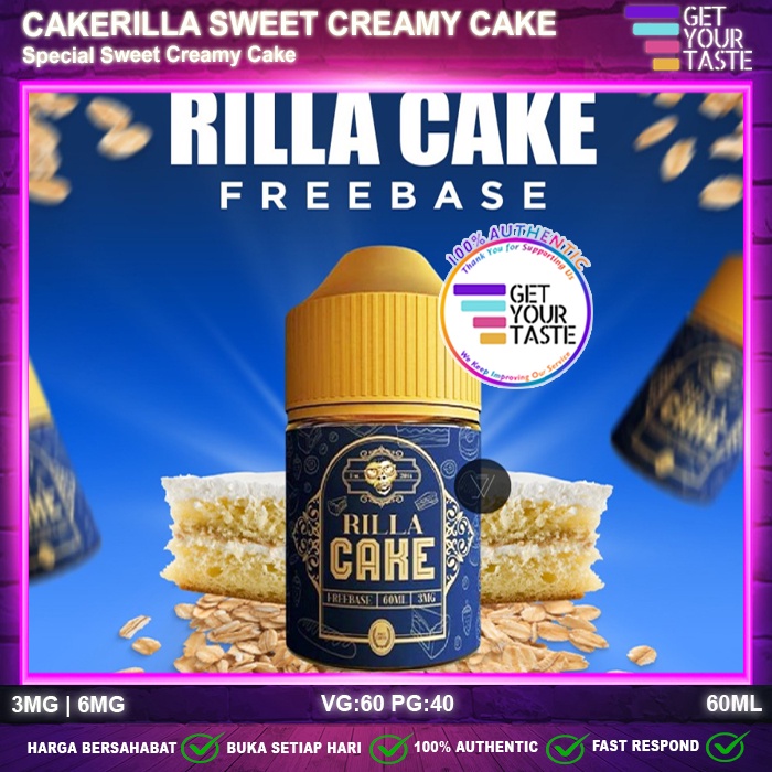 Jual Liquid Cakerilla 60ML Special Sweet Creamy Cake Rilla by IJC x Hero57 | Shopee Indonesia