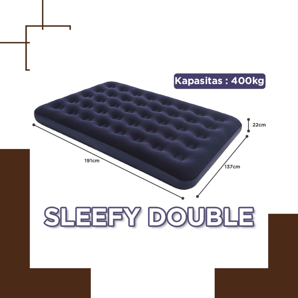 Jual Goto Sleefy Matras Tidur Kasur Angin Double Air Bed Pompa Tiup ...