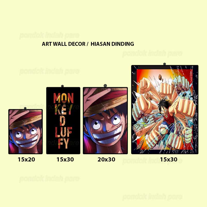 Jual Pondok indah Pare - Hiasan dinding One Piece C1-20x30cm | Shopee ...