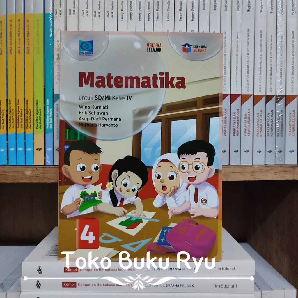 Jual Buku Matematika Kelas 4 SD Grafindo Kurikulum Merdeka | Shopee Indonesia