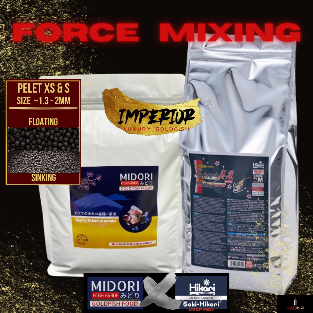 Jual Pelet Goldfish Force Mix - Midori X Saki Hikari Deep Red Varian ...