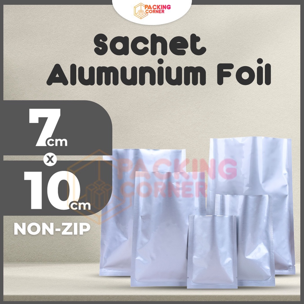 Jual Plastik Sachet Bag Saset Alumunium Foil Full Bubuk Kopi Silver ...