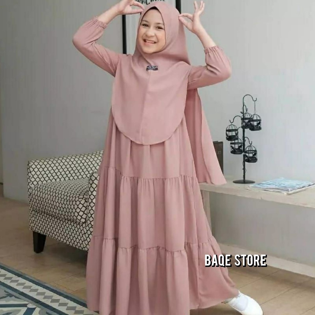 Jual [TERLARIS] Baju Gamis Anak Perempuan Terbaru Syar'i Viral usia 7 ...