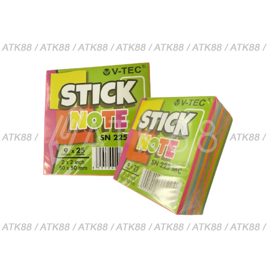 Jual Sticky Note - Stick Note V-Tec SN-225 MC 50 x 50 mm | Shopee Indonesia