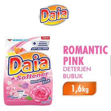 Jual Daia Powder Detergent + Softener Pink Bag 1,6kg | Shopee Indonesia