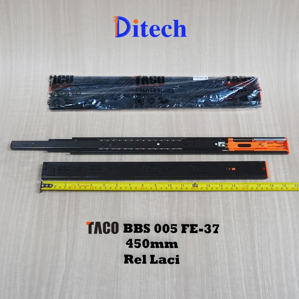 Jual Rel Laci TACO SLOW MOTION Double Track Lebar 37mm Full Extention ...