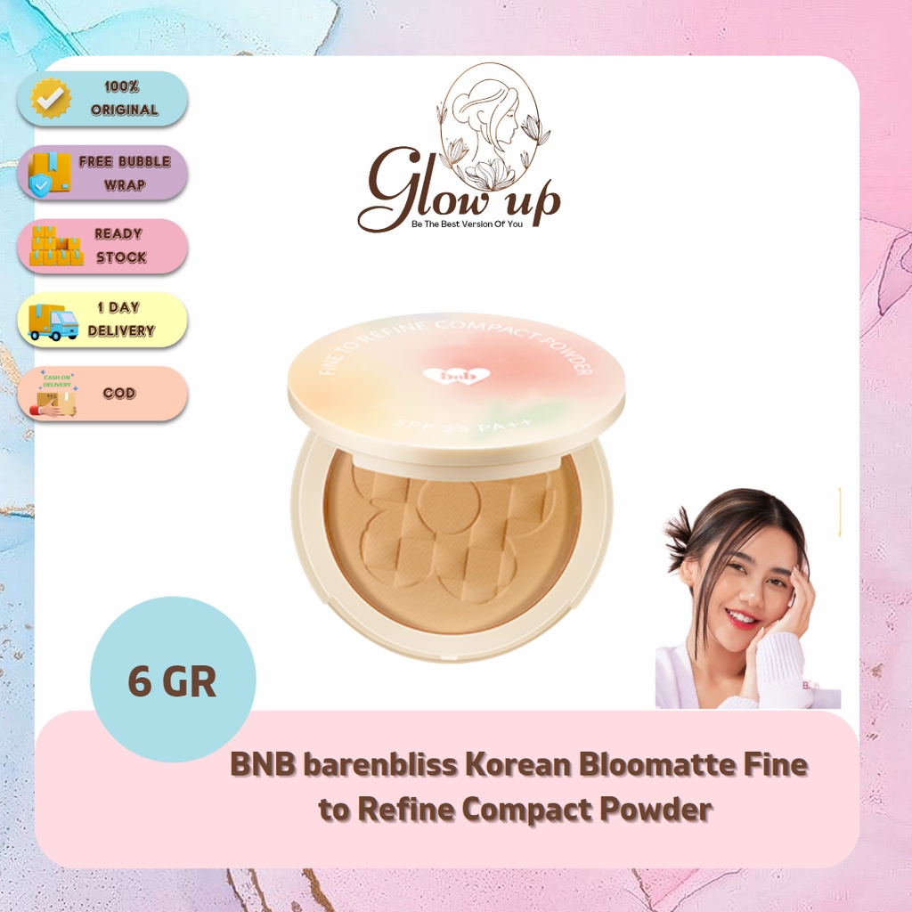 Jual BNB barenbliss Korean Bloomatte Fine to Refine Compact Powder 「24H ...