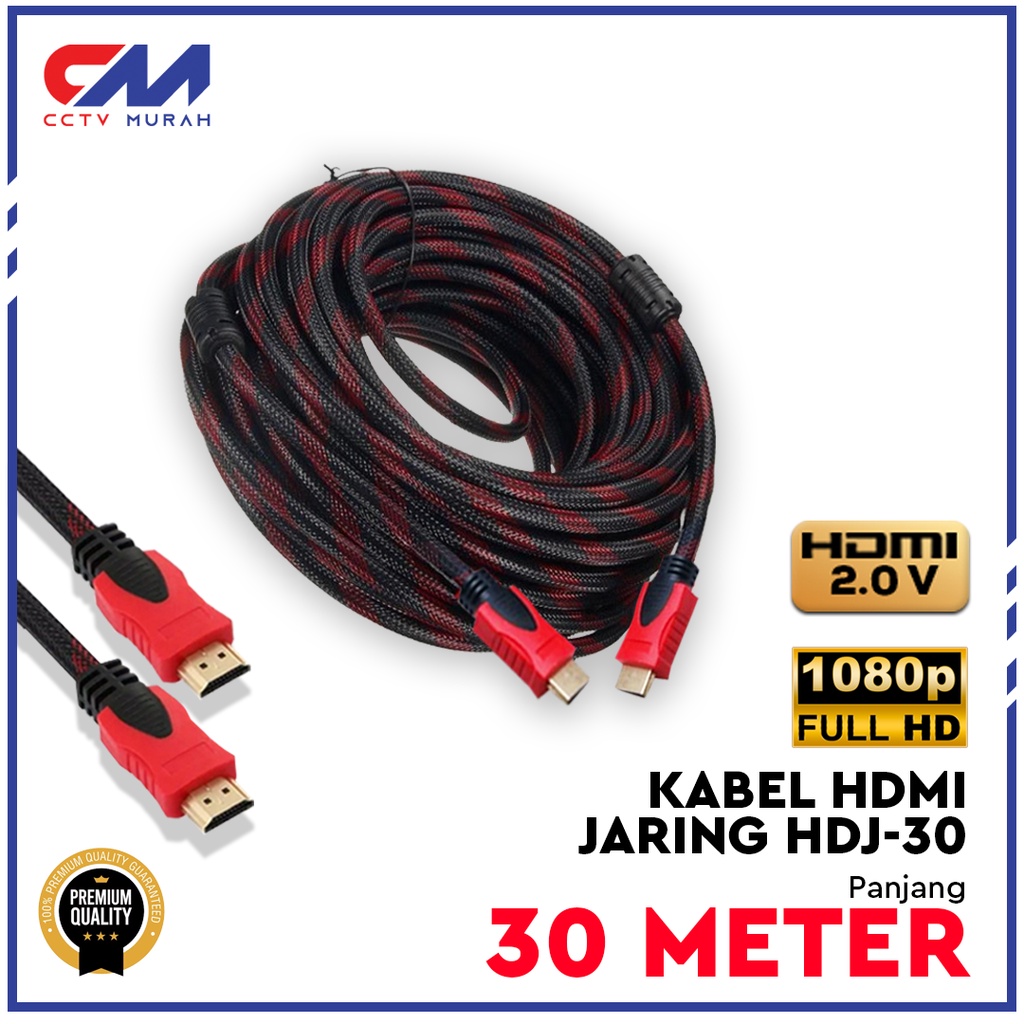Jual KABEL HD SERAT JARING 30 METER KABEL HD 30M SERAT JARING HD TO HD ...