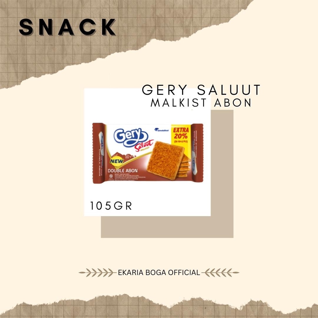 Jual SNACK | BISCUIT | GERY SALUUT | GERY SALUUT MALKIST ABON 105GR ...