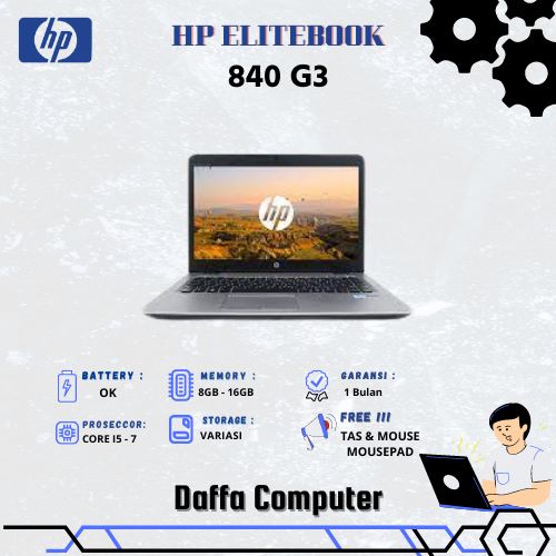 Jual Laptop Hp Elitebook 840 G3 Core I5 Gent 6 Ram 8gb Ssd 256gb Mulus