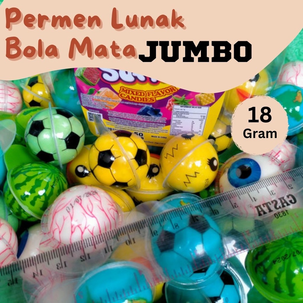 Jual Permen Softies MATA MONSTER SATUAN / Permen Lunak Bola Mata Jumbo ...