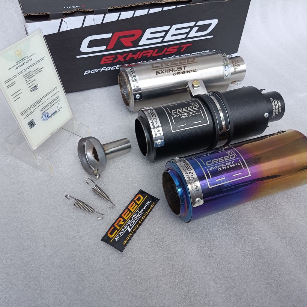 Jual Tabung Silincer Knalpot Racing Creed Exhaust Original Free Db ...