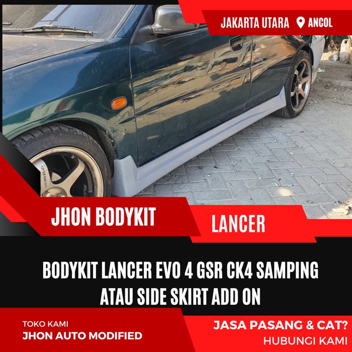 Jual BODYKIT LANCER EVO 4 GSR CK4 SAMPING ATAU SIDE SKIRT ADD ON | Shopee Indonesia