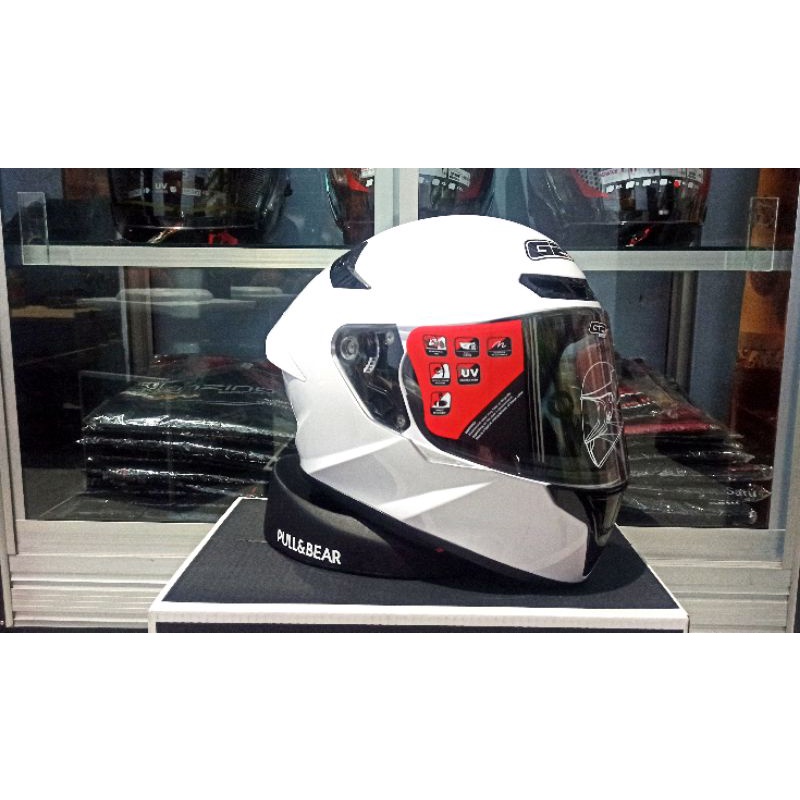 Jual Helm G2 Prestige TTC Solid White Fullface 2025 | Shopee Indonesia