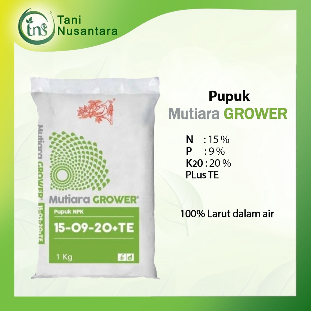 Jual Pupuk NPK GROWER 15-09-20 TE Kemasan 1 Kg Kemasan Original | Shopee Indonesia