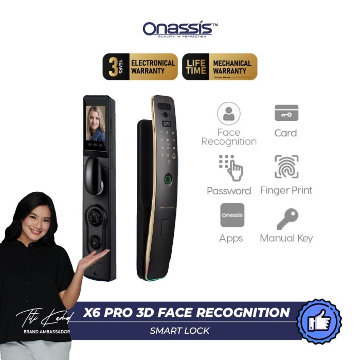 Jual Acd Onassis Smart Lock X6 Pro 3D Face Recognition | Shopee Indonesia