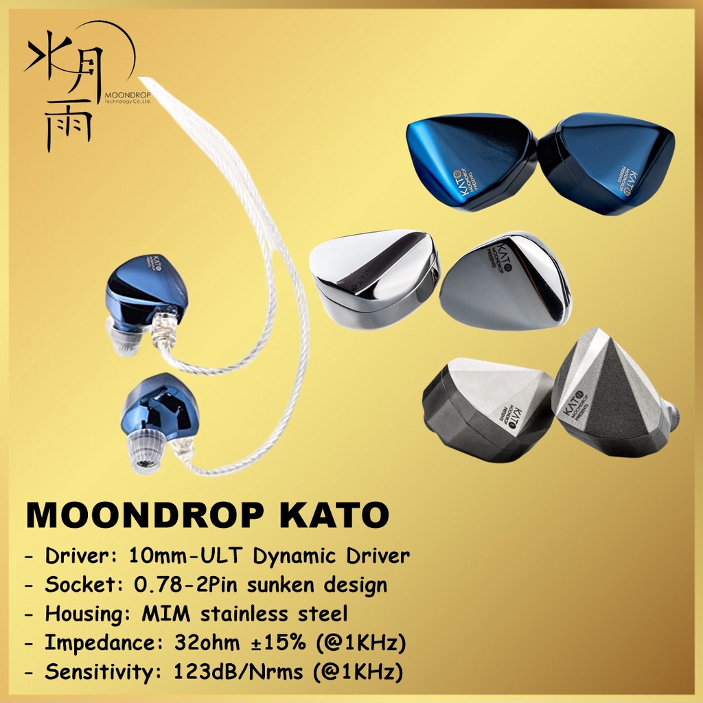 Jual Moondrop Moon Drop Kato DLC Dynamic In-Ear Monitor Earphone ...