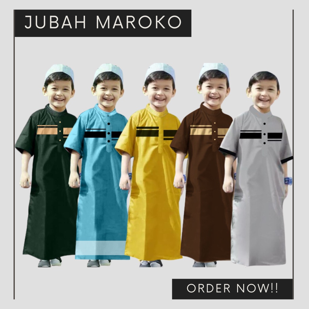 Jual Jubah Anak Laki-Laki Model Maroko Baju Koko Gamis Anak Usia 1-14 ...