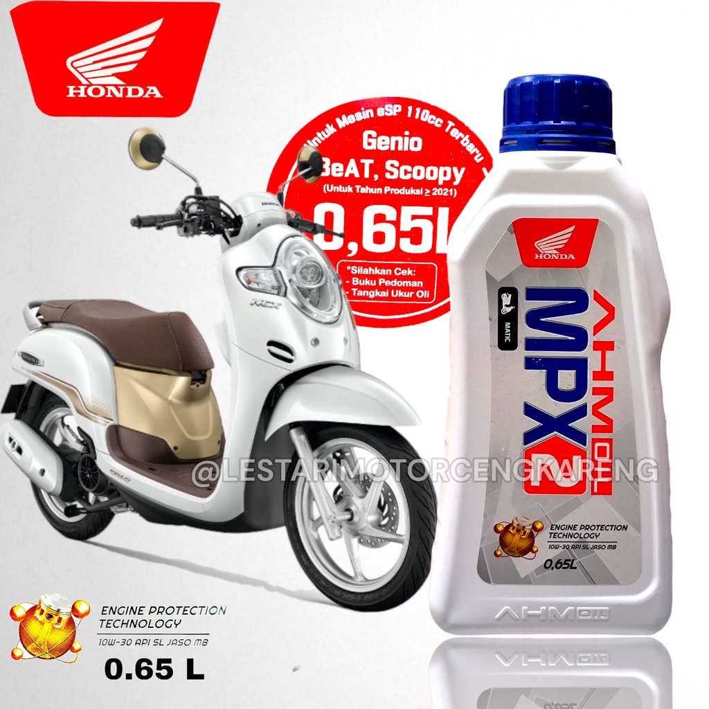 Jual PAKET OLI HONDA MPX 2 650ML DAN OLI GARDAN AHM 120ML 100% ORIGINAL ...