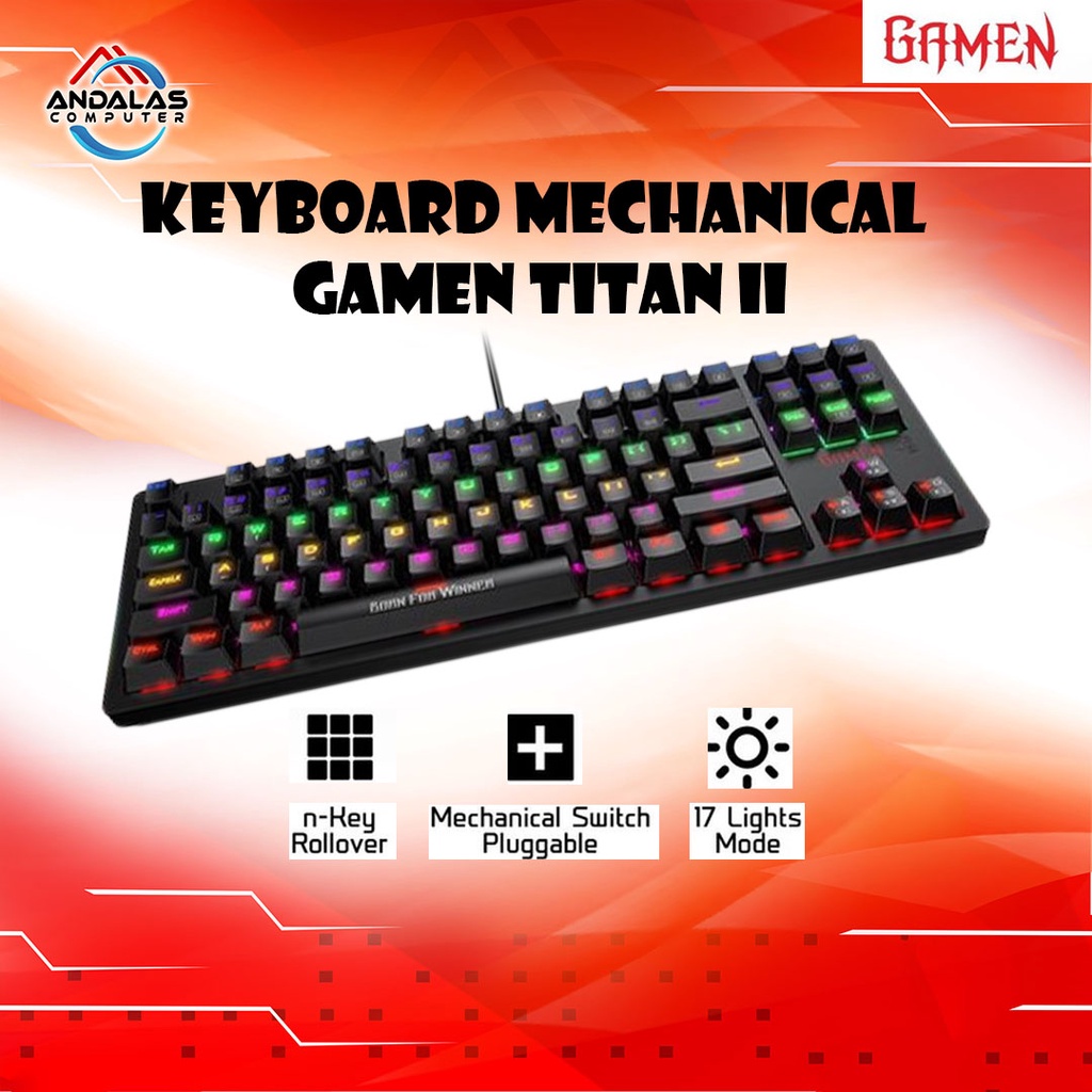 Jual KEYBOARD GAMING MECHANICAL GAMEN TITAN II WIRED KEYBOARD GAMING ...