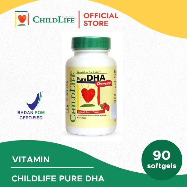 Jual Childlife Pure DHA Strawberry Flavor - 90 Softgels | Shopee Indonesia