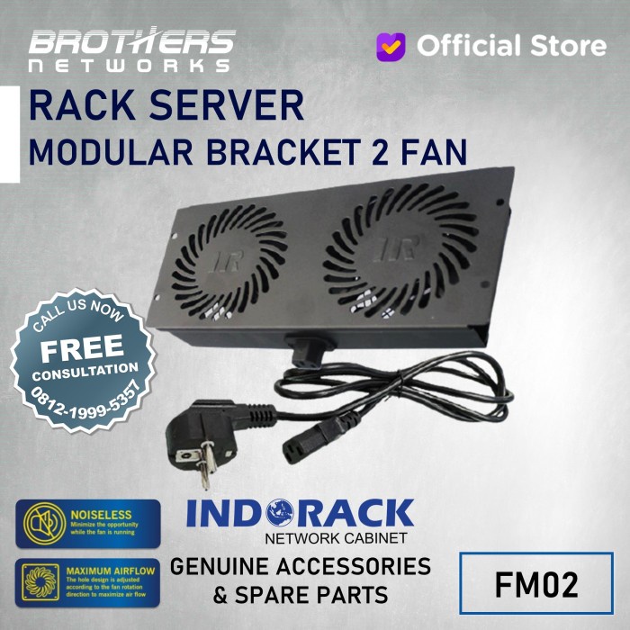 Jual Modular Bracket 2 Fan Rak Server Fm02 - Kipas Close Rack Indorack | Shopee Indonesia