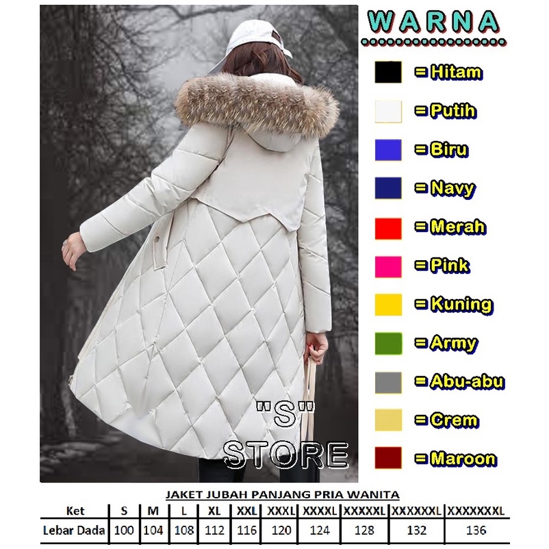 Jual s store123 jaket jacket jeket jubah panjang hoodie bulu winter ...