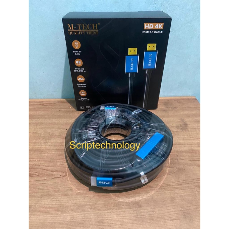 Jual Kabel HDMI 25m 30m V2.0 M-tech IC Chipset HDTV 25 Meter 30 Meter ...
