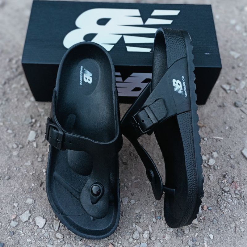 Jual Sandal jepit pria wanita warna hitam , sandal jepit pria newbala ...