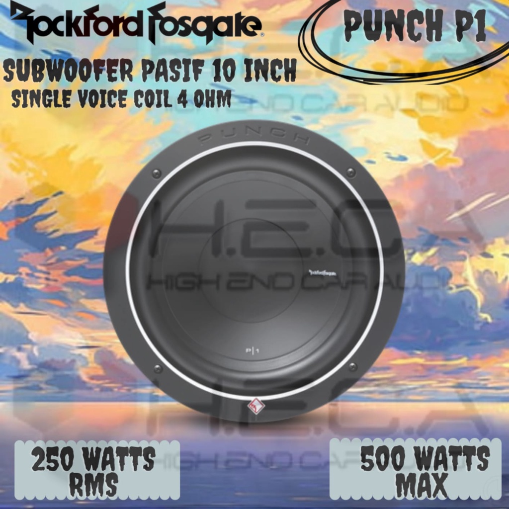 Jual Rockford Fosgate Punch P1 Subwoofer Pasif 10" Single Coil Bass 10 ...
