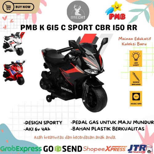 Jual Mainan Motor Aki Anak PMB K 615 & K 615 C CBR 150 RR TERBARU ...