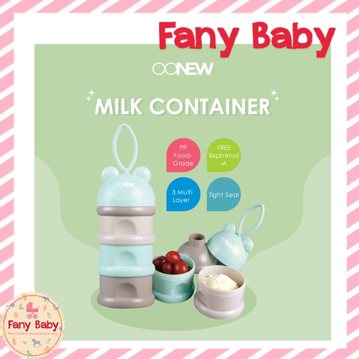 Jual OONEW 3 LAYER POWDER MILK CONTAINER [ BLUE ] | Shopee Indonesia
