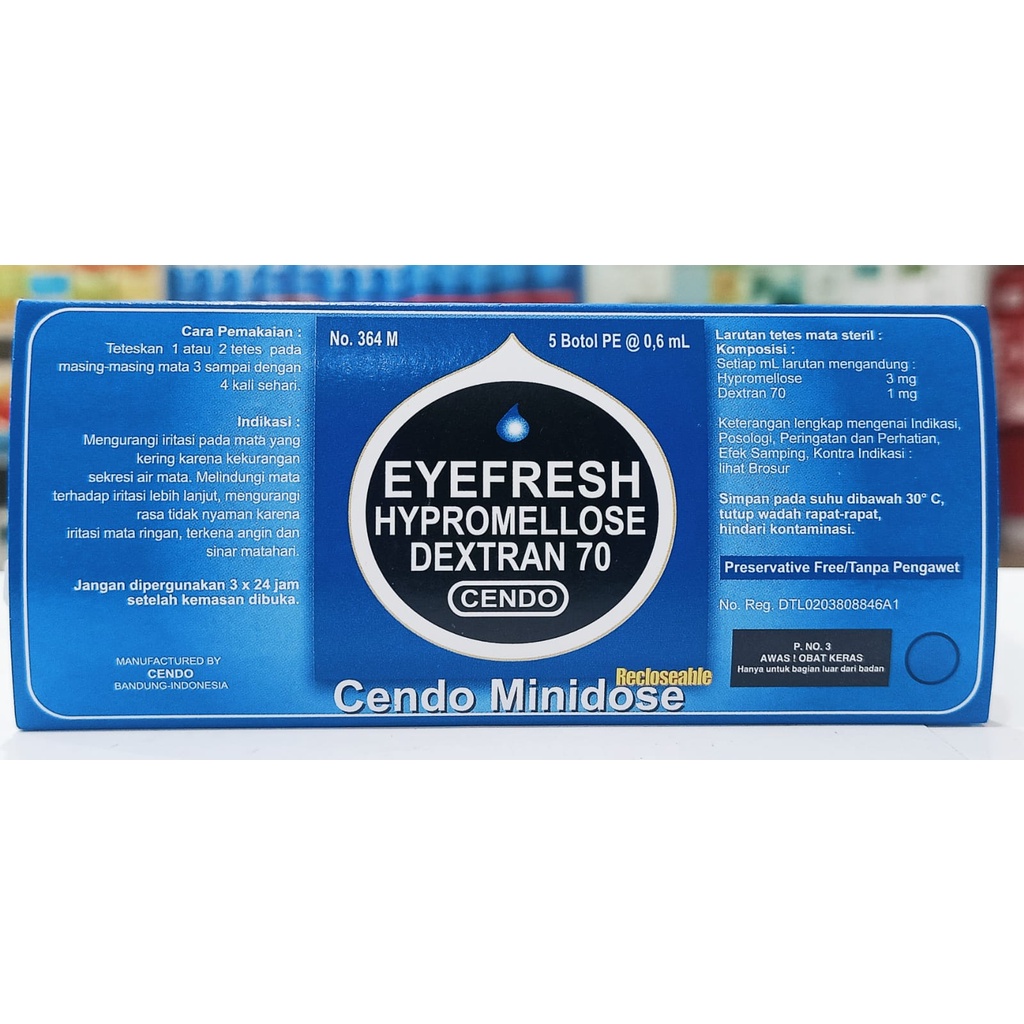 Jual Cendo Eyefresh 𝐌𝐢𝐧𝐢𝐝𝐨𝐬𝐞 𝟓 𝐱 𝟎,𝟔 𝐌𝐋 - Meredakan Mata Kering dan Iritasi | Shopee Indonesia