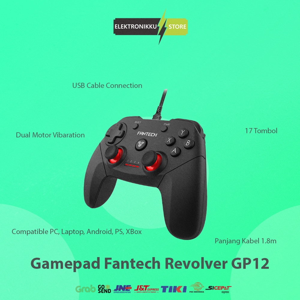 Jual Gamepad Fantech Revolver GP12 Stick Gaming Android PS Komputer PC ...