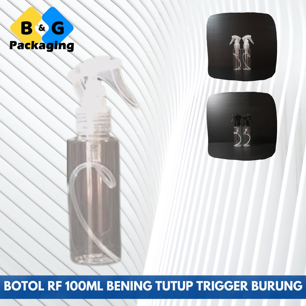 Jual BOTOL PLASTIK BENING RF 100ML TUTUP SPRAY TRIGGER BURUNG - BOTOL RF 100ML TRIGGER BURUNG ...