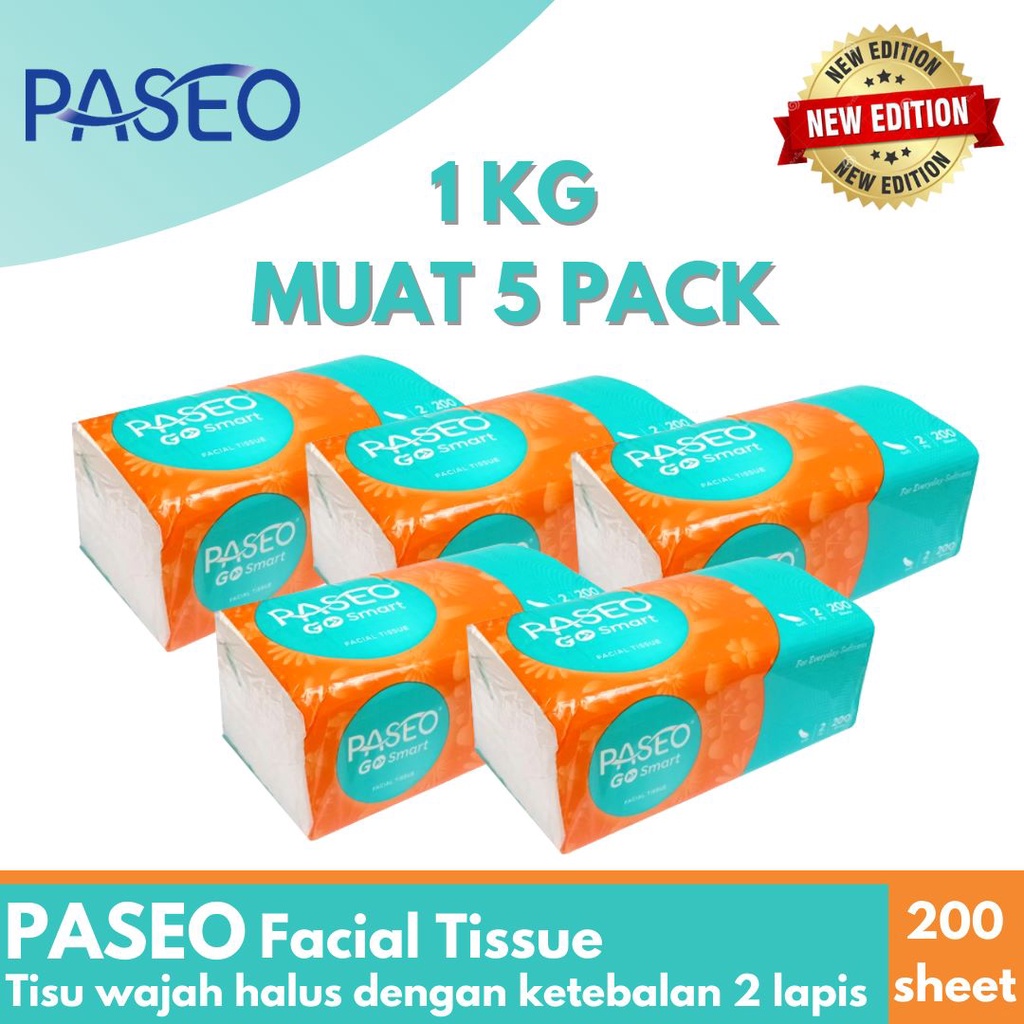 Jual TERLARIS TISSUE PASSEO WAJAH ISI 200 SHEET FACIAL TISSUE / TISU WAJAH LEMBUT | Shopee Indonesia