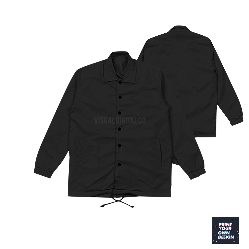 Jual Jaket Coach Windbreaker Polos Custom Satuan PREMIUM | Shopee Indonesia