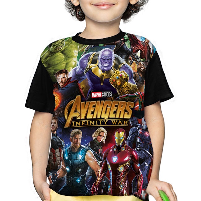 Jual Baju Avengers Anak Laki Laki Kaos Avenger Marvel Heroes 3D-10312 ...