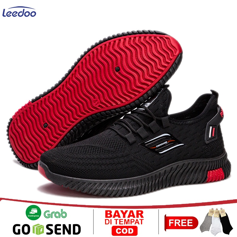 Jual Leedoo Sepatu Olahraga Sepatu Tali Sneakers Pria Sepatu Running ...