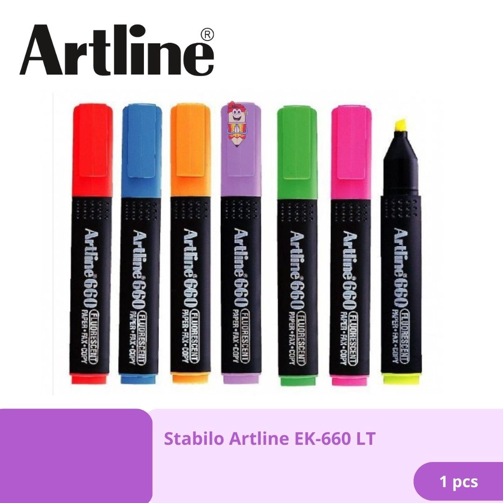 Jual ARTLINE Spidol Highlighter Stabilo Marker EK-660 | Shopee Indonesia