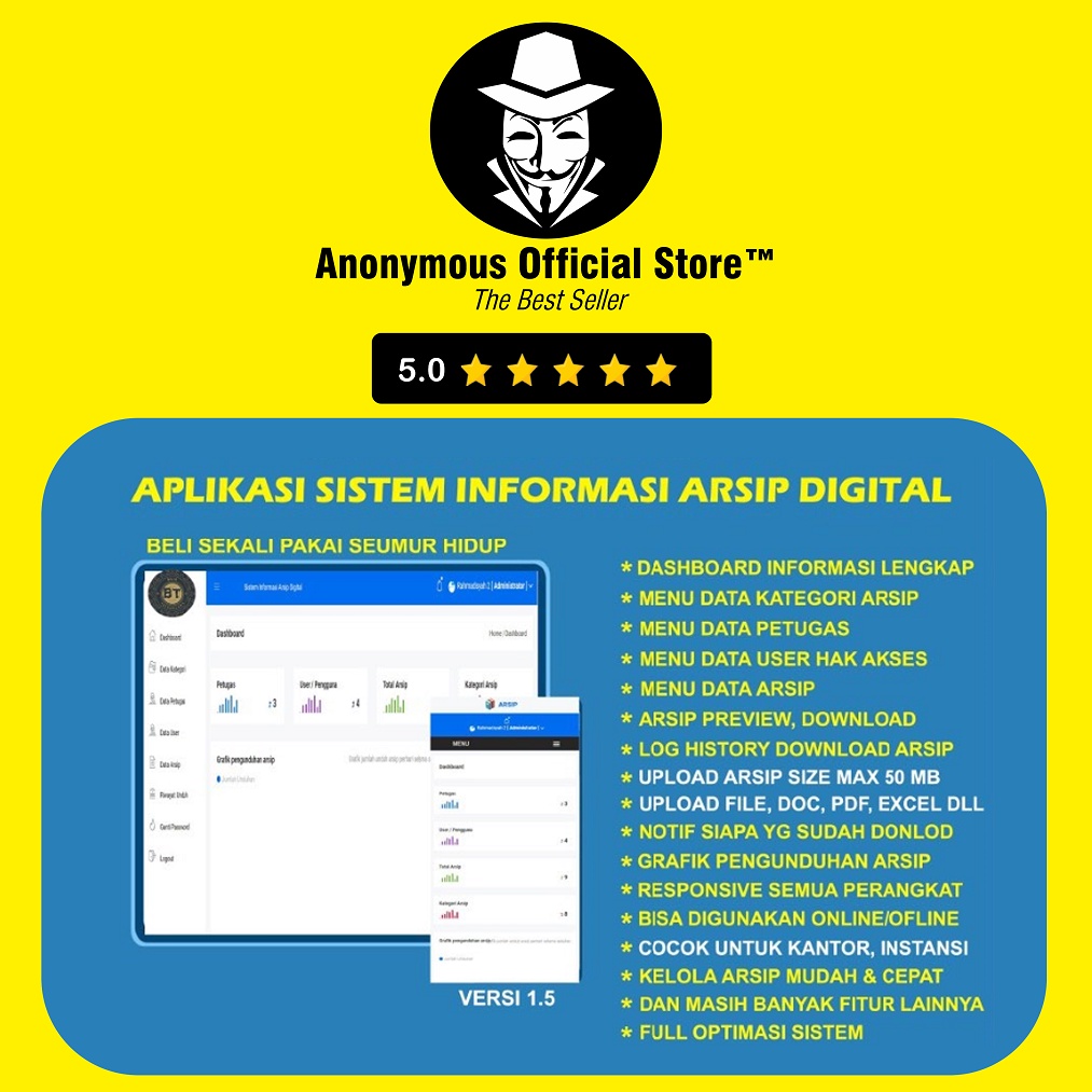 Jual SOURCE CODE WEB SIAS SISTEM INFORMASI ARSIP DIGITAL ARCHIVE SURAT ...